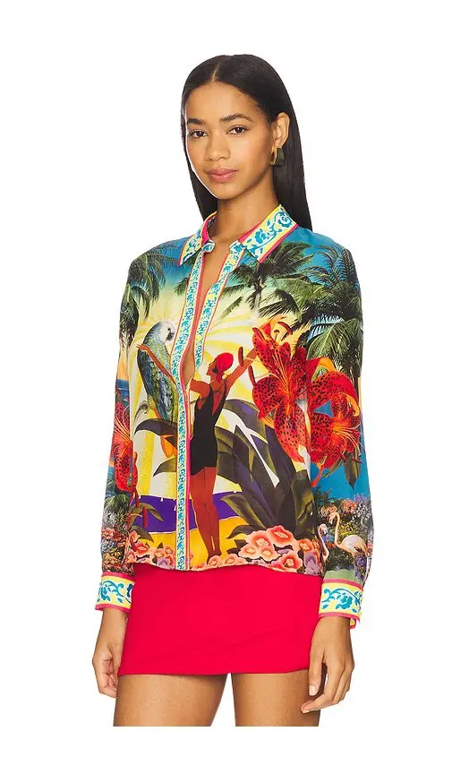 Alice + Olivia Willa Top - Island Dreams Multi
