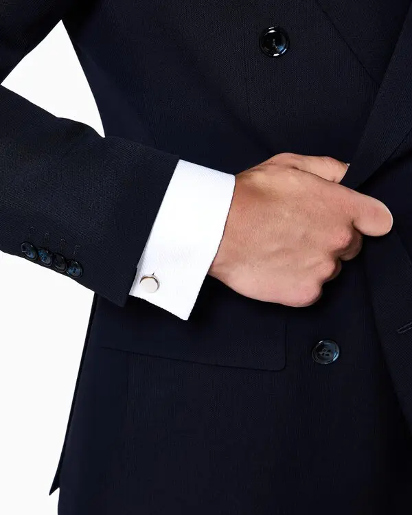 Giorgio Armani Sterling Cufflinks With Milleraies Insert
