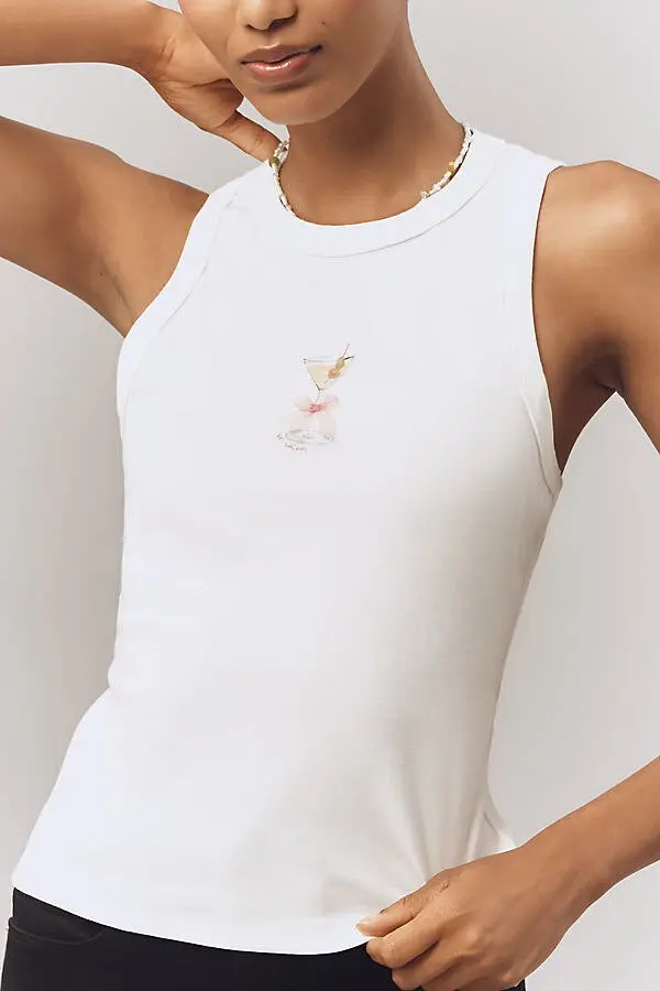 【 MARNO 】Mia tank / White Mia Tank – Lucky in Love