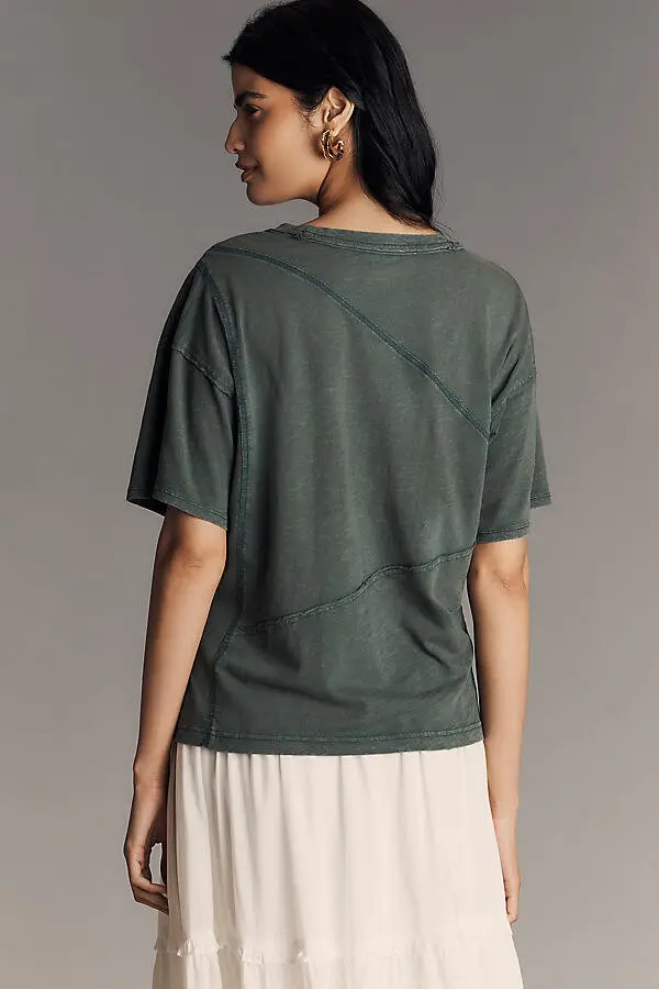 PILCRO Spliced Easy Tee - Everglade