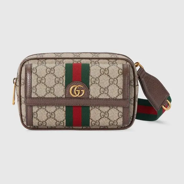 Gucci Ophidia Mini Bag Gg Canvas - Beige