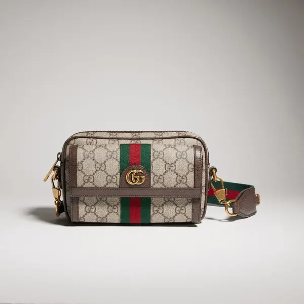 Gucci Ophidia Mini Bag Gg Canvas - Beige