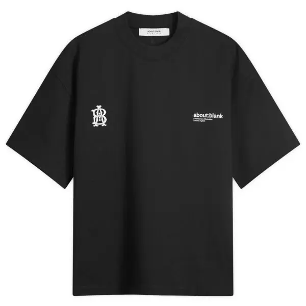 ABOUT:BLANK Dual Logo T-shirt - Black/ecru