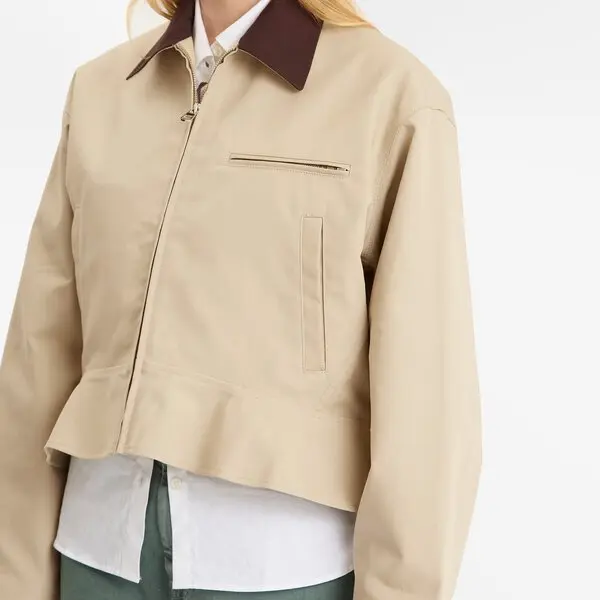 JW Anderson Curved Hem Workwear Jacket - Nougat/chocolate