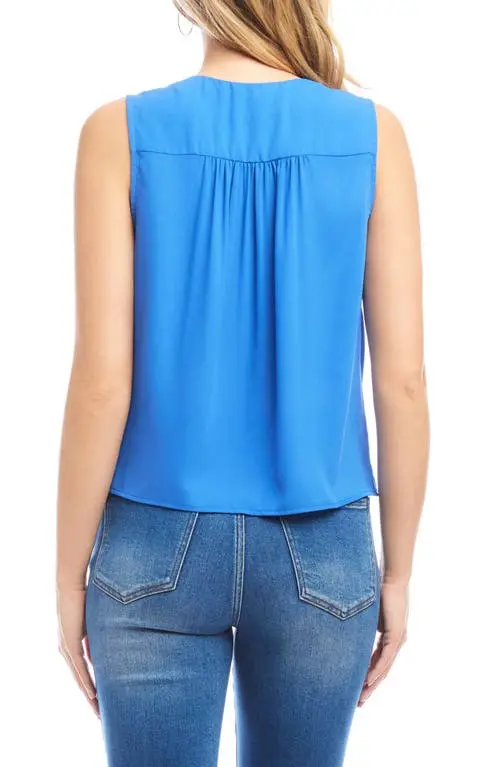 Karen Kane Sleeveless Drape Front Top