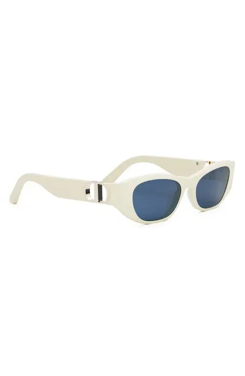 Dior 30montaigne S9u Square Sunglasses - Ivory / Blue