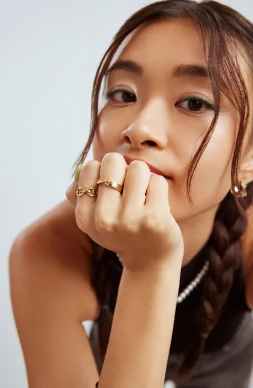 ANA LUISA Eliora Twisted Band Ring - Gold