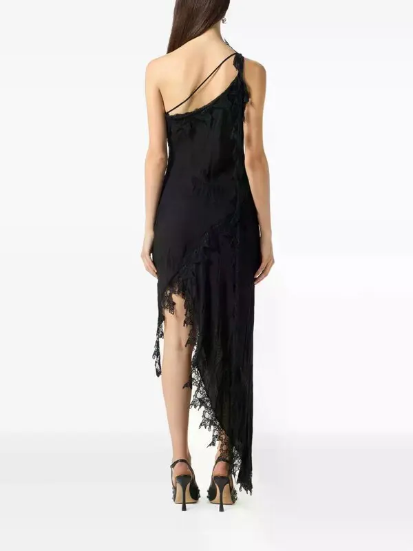 Blumarine Asymmetrical Lace-embellished Dress
