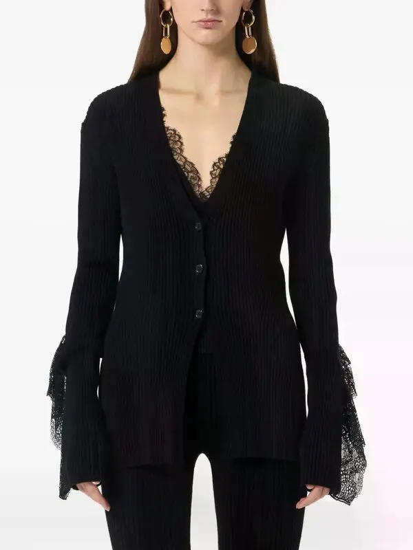 Blumarine Lace-trimmed Cardigan