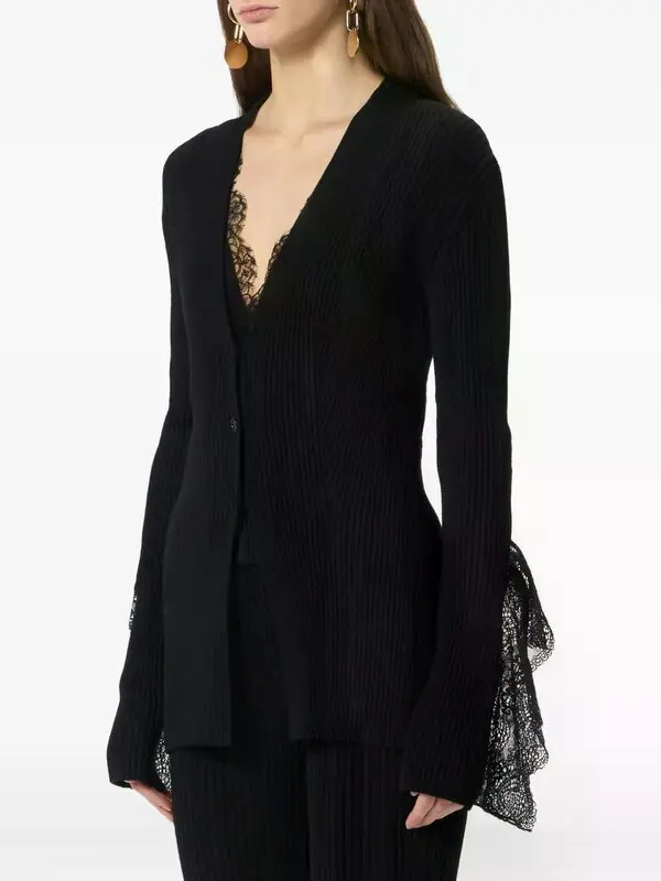 Blumarine Lace-trimmed Cardigan