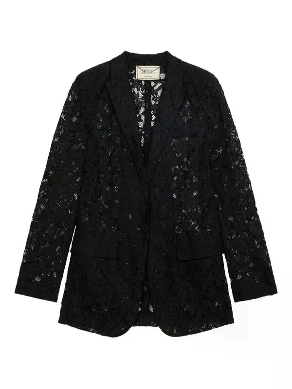 Blumarine Floral-lace Single-breasted Blazer