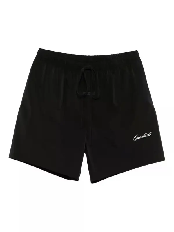 Fear Of God Logo-embroidered Drawstring Track Shorts - Black