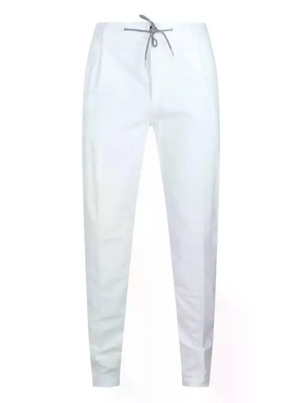 Eleventy Pleated Drawstring Trousers - White