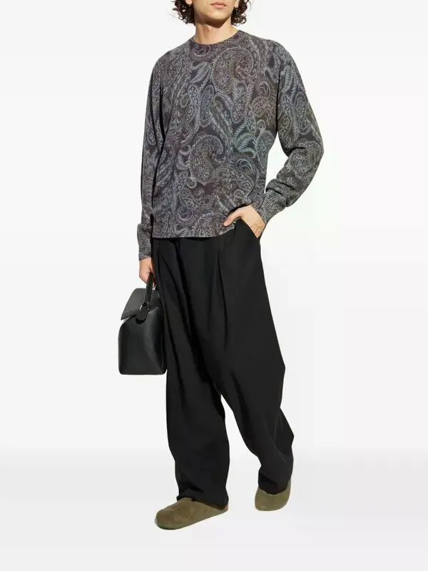 Etro Paisley Ribbed Wool Sweater
