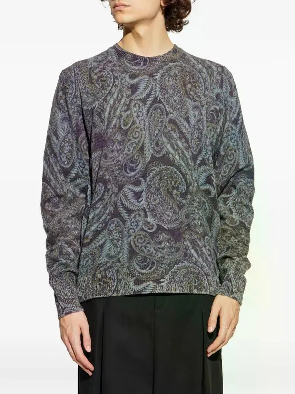 Etro Paisley Ribbed Wool Sweater
