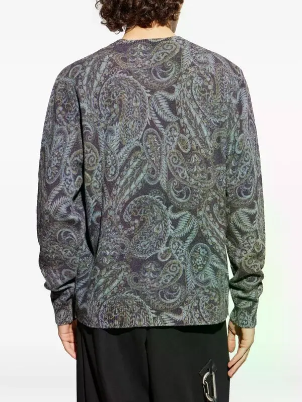 Etro Paisley Ribbed Wool Sweater
