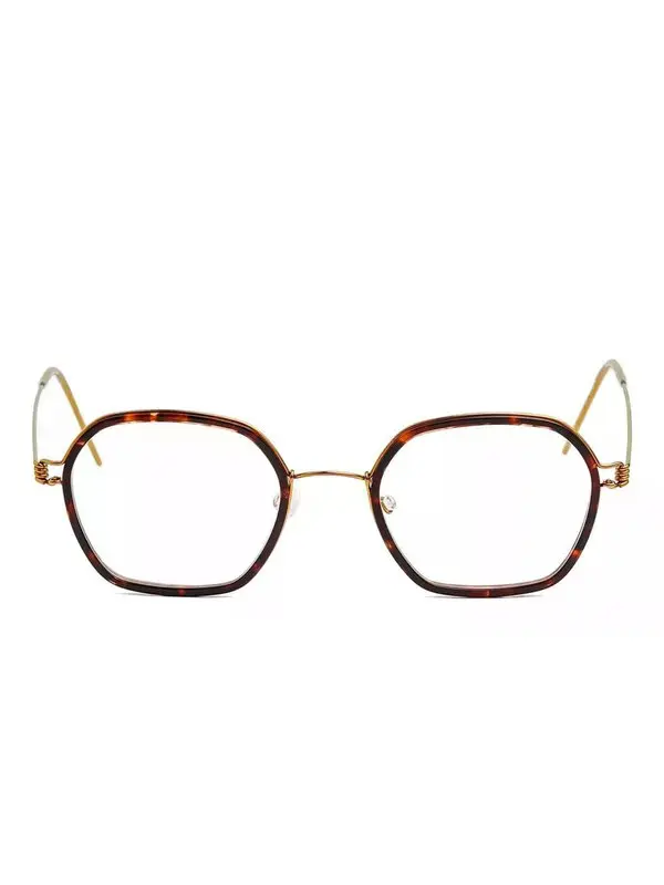 LINDBERG Geometric Frame Glasses - Brown