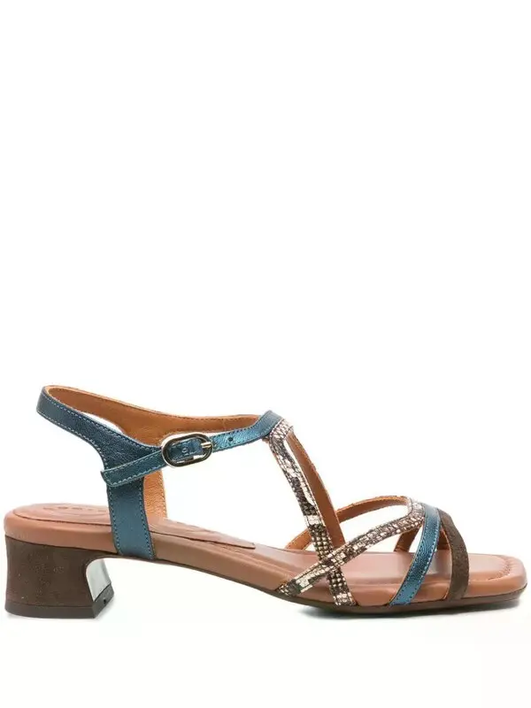Chie Mihara 40mm Fedan Leather Snake-effect Sandals