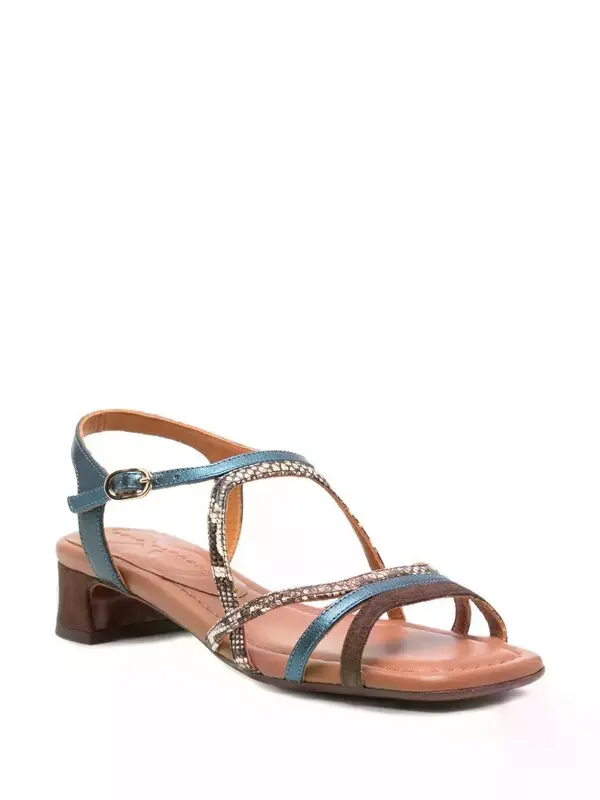 Chie Mihara 40mm Fedan Leather Snake-effect Sandals