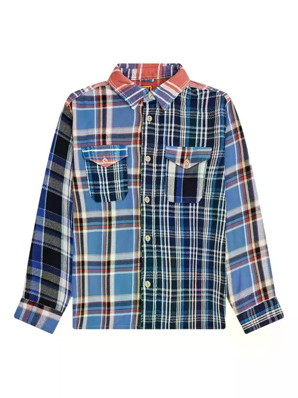 HUMAN MADE Patchwork Plaid Shirt - Blue