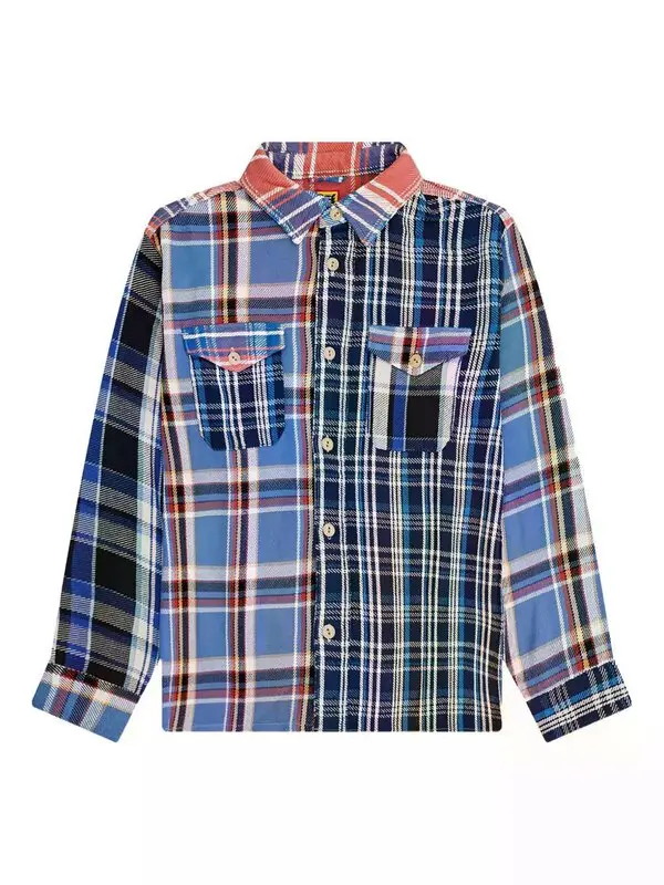 HUMAN MADE Patchwork Plaid Shirt - Blue