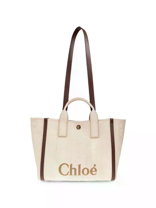 Chloé Logo-print Tote Bag - Neutrals