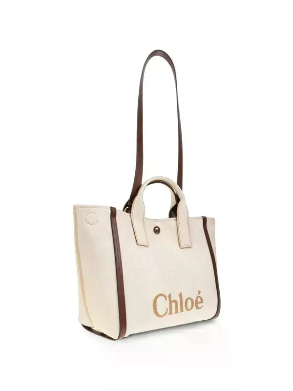 Chloé Logo-print Tote Bag - Neutrals