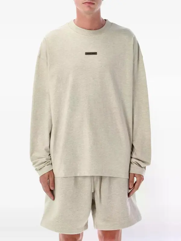 Fear Of God Long Sleeve T-shirt With Logo Detail - Neutrals