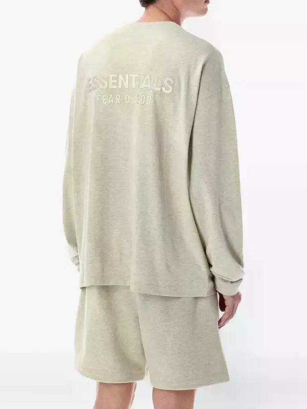 Fear Of God Long Sleeve T-shirt With Logo Detail - Neutrals