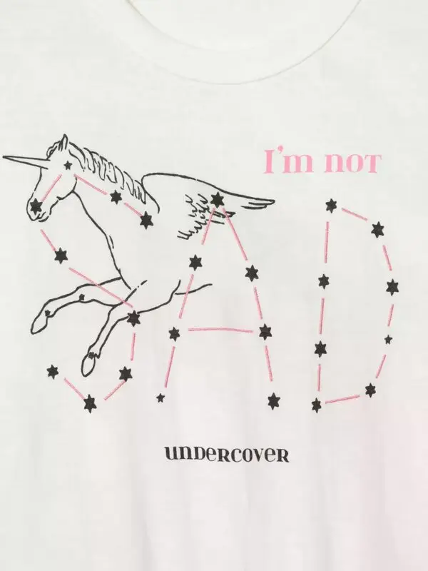 Undercover Pleated Unicorn Print Dress - White
