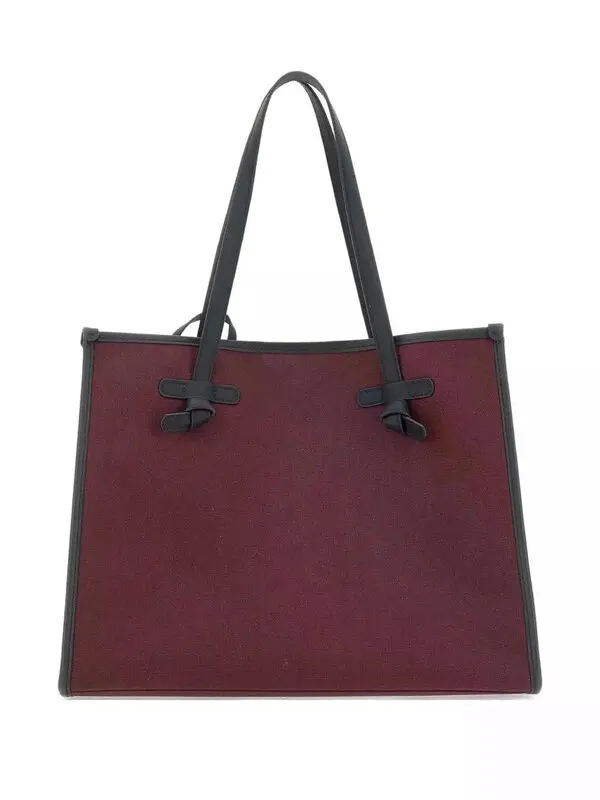 GIANNI CHIARINI Marcella Knot-detail Canvas Shoulder Bag - Red