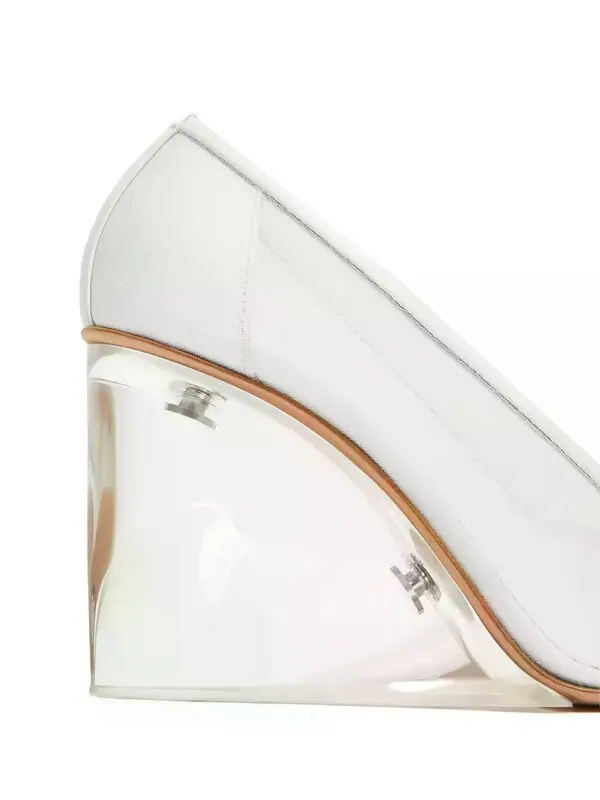 Sportmax 90mm Leather Wedge Platforms