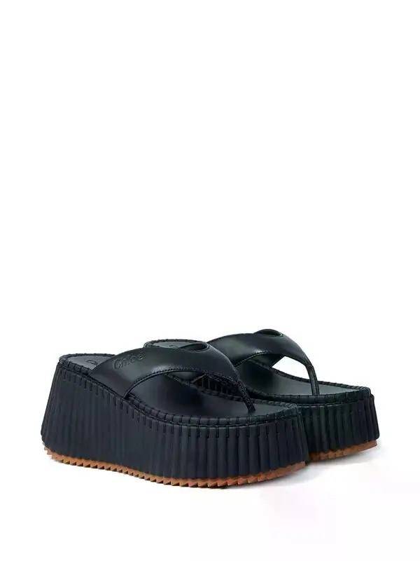 Chloé 80mm Platform Toe-post Sandals