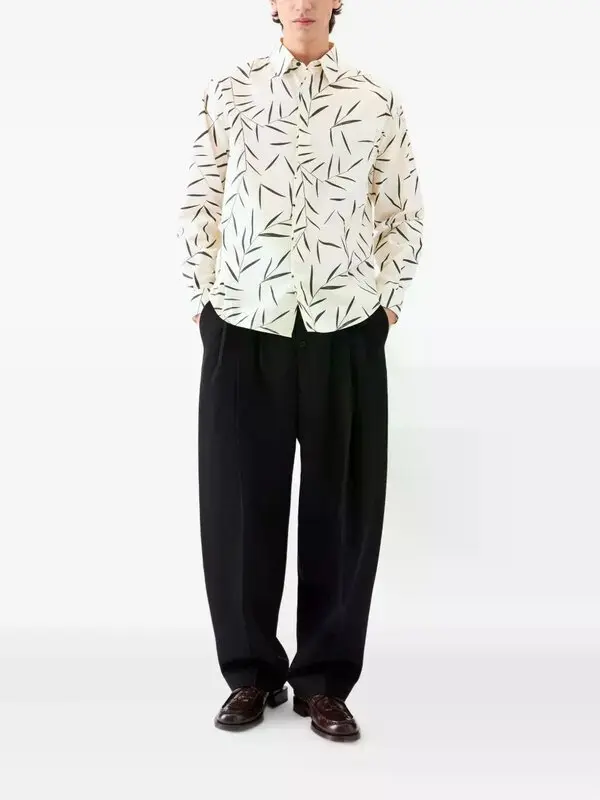 Jacquemus Le Simon Ml Leaf-print Button-up Shirt