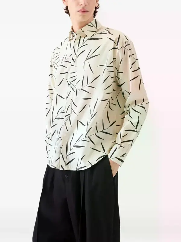 Jacquemus Le Simon Ml Leaf-print Button-up Shirt