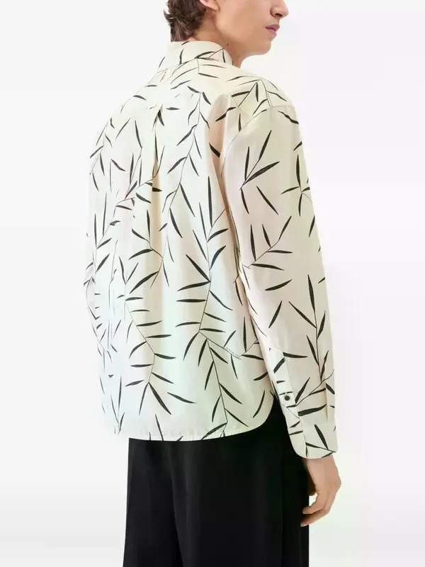 Jacquemus Le Simon Ml Leaf-print Button-up Shirt