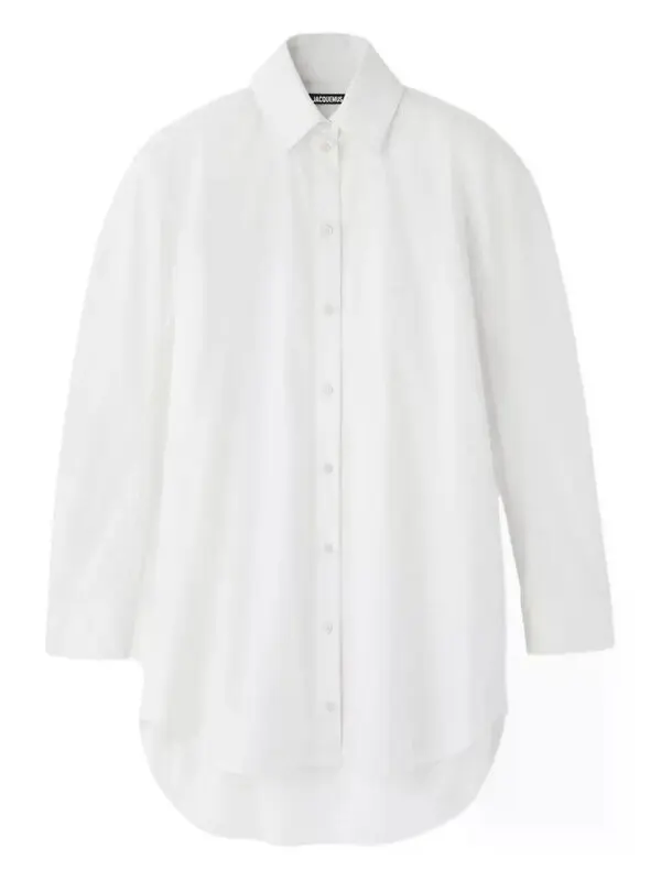 Jacquemus The Ovalo Shirt Dress - White