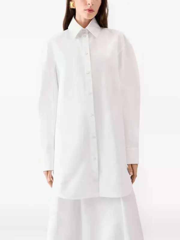Jacquemus The Ovalo Shirt Dress - White