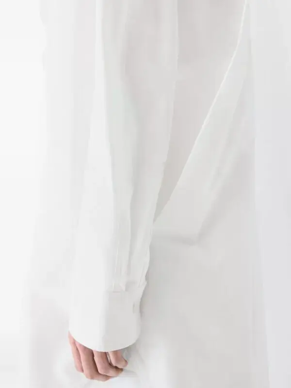 Jacquemus The Ovalo Shirt Dress - White