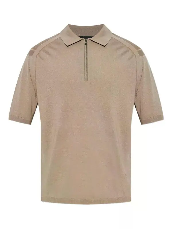 Emporio Armani Half-zip Polo Shirt - Neutrals