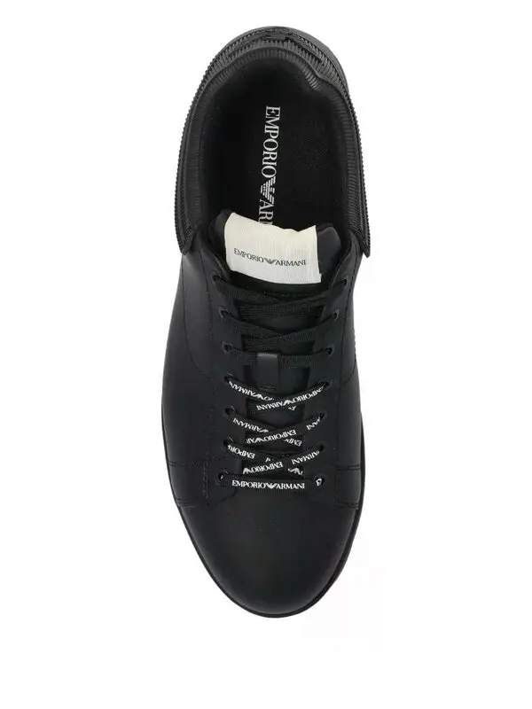 Emporio Armani Leather Lace-up Sneakers