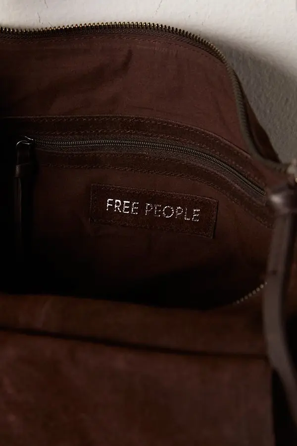Free People Suede Shoulder Bag - Espresso