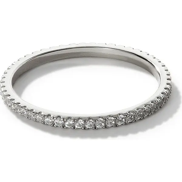 ANA LUISA Celine Cubic Zirconia Ring - 925 Silver / Clear