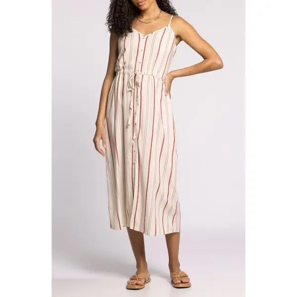 THREAD & SUPPLY Tie Waist Midi Dress