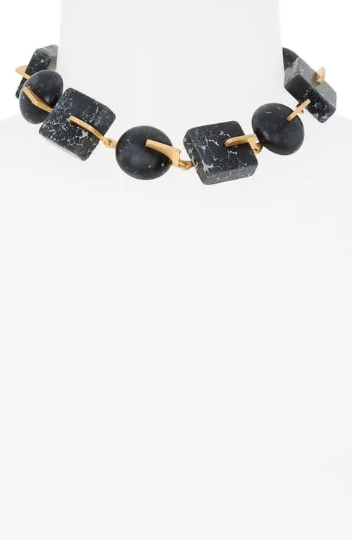 Cult Gaia Laguna Stone Choker Necklace - Black Multi