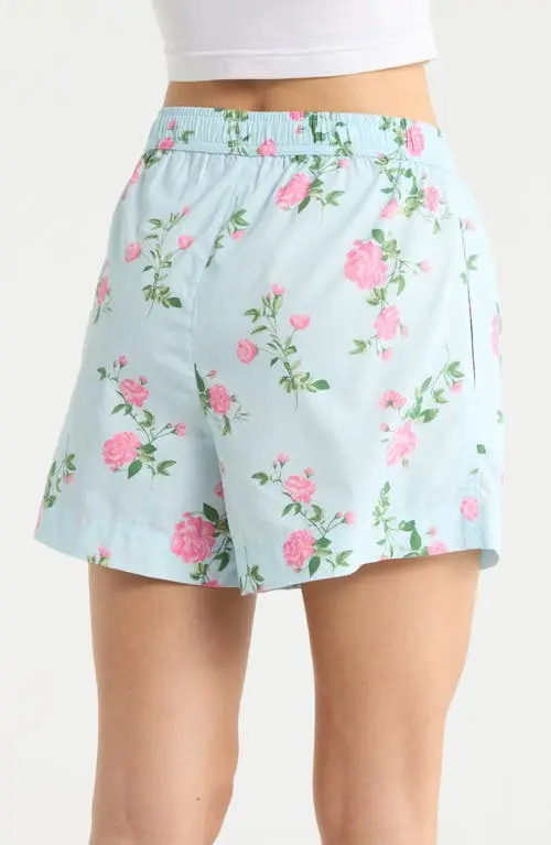 OPEN EDIT Boxer Shorts - Blue- Pink Mood Floral