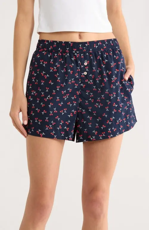OPEN EDIT Boxer Shorts - Navy Sweet Cherries
