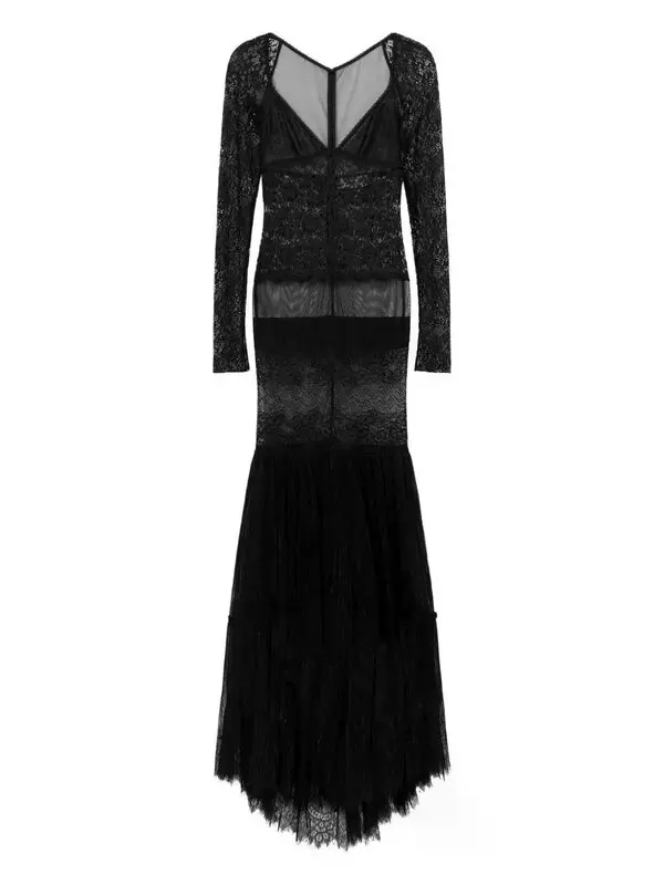 Blumarine Lace-paneled Gown