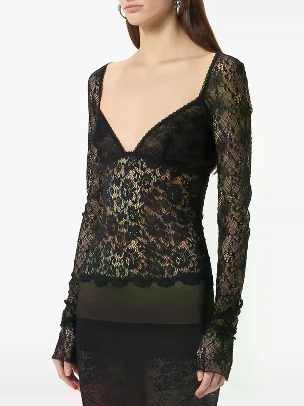 Blumarine Lace-paneled Gown