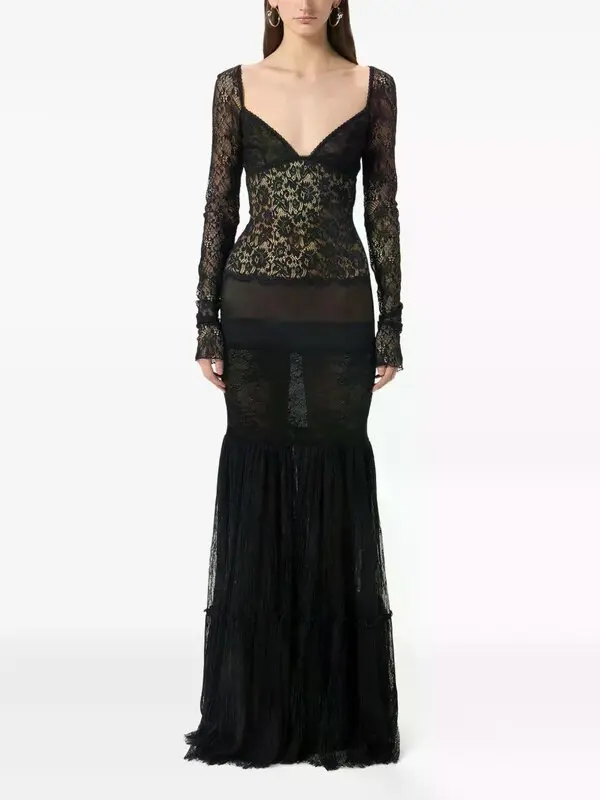 Blumarine Lace-paneled Gown